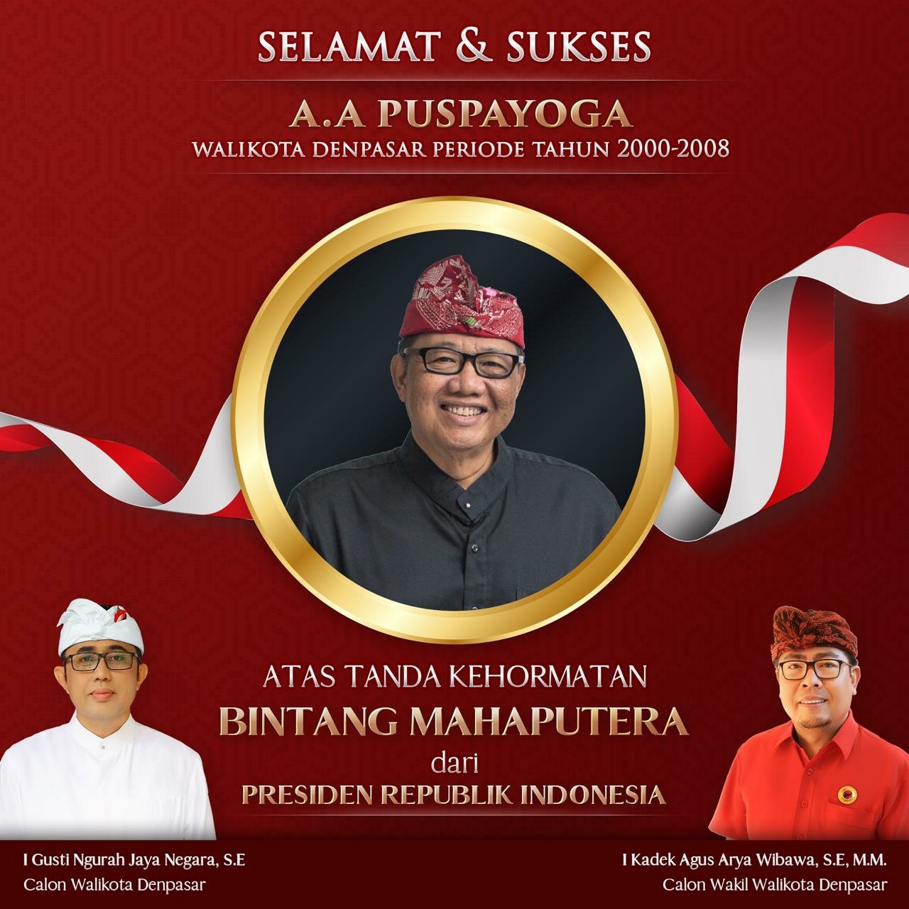 Anak Agung Gede Ngurah Puspayoga, Penerima Bintang Mahaputera ...