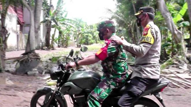 TNI-Polri Tinjau Lokasi Bencana Pakai Sepeda Motor - PATROLIPOST