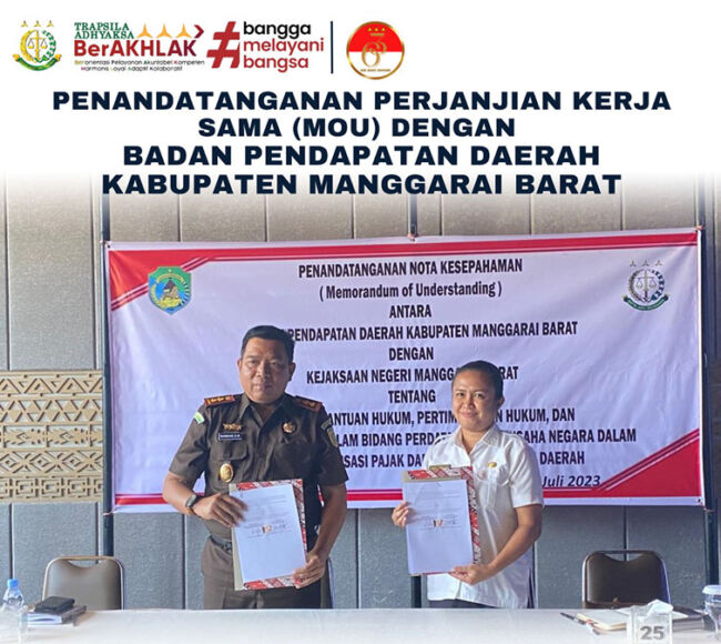 Optimalisasi PAD, Kejari Teken MoU dengan Bapenda Mabar - PATROLIPOST Optimalisasi PAD, Kejari Teken MoU dengan Bapenda Mabar - PATROLIPOST