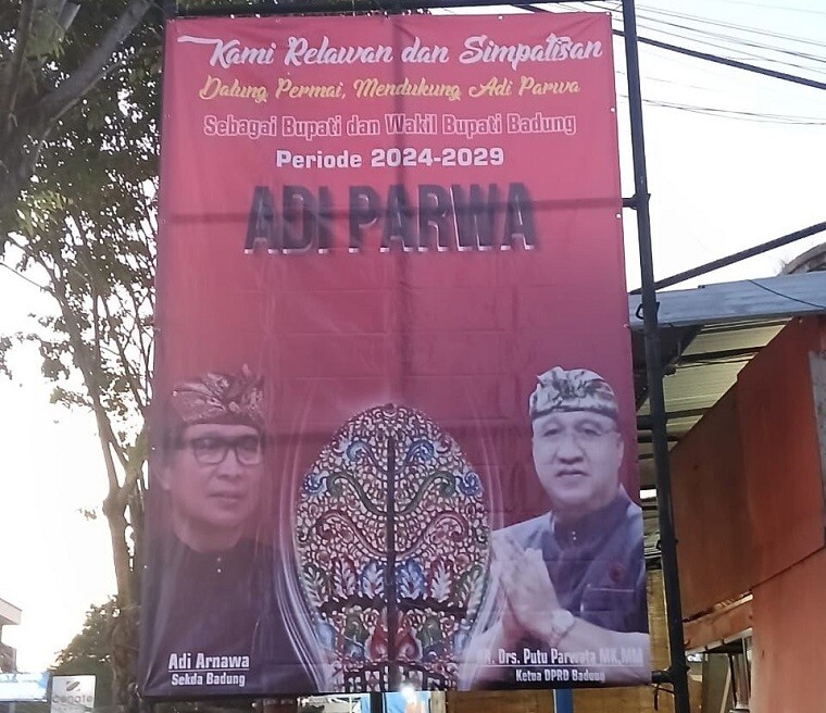 Pilkada 2024: Baliho Adi-Parwa Bermunculan di Badung - PATROLIPOST